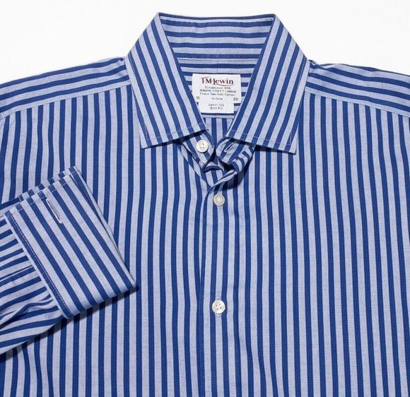 T.M.Lewin | Shirts | Tmlewin Shirt 636 Slim Fit Mens French Cuff Blue ...